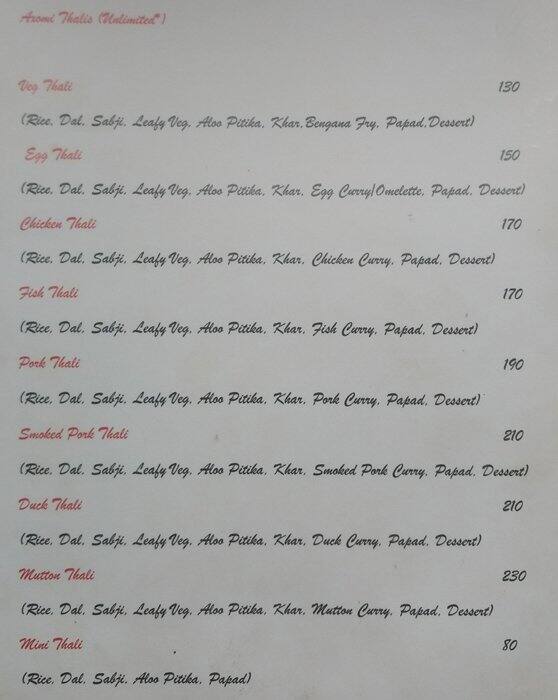 Axomi - Taste of Assam Menu, Menu for Axomi - Taste of Assam ...