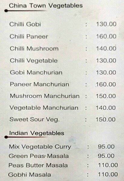 Menu at Ceylon Bake House, Kochi, Monastry Road