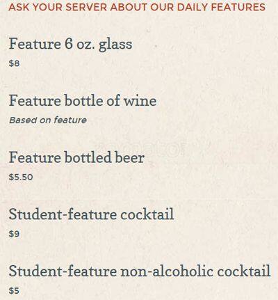 Menu at Bistro '67 restaurant, Whitby