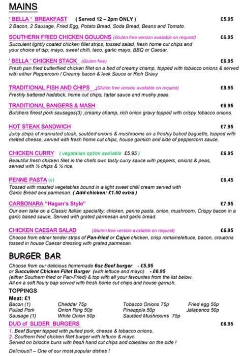 Menu at The Blackthorn pub & bar, Dungannon