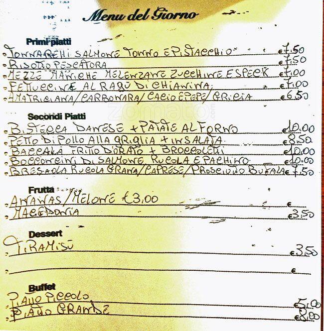 Hostaria Domus a Roma: Foto del Menu con Prezzi - Zomato Italia