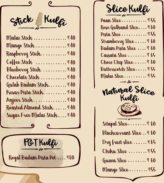 Kulfi Treat Menu, Menu for Kulfi Treat, Thiruvanmiyur, Chennai - Zomato