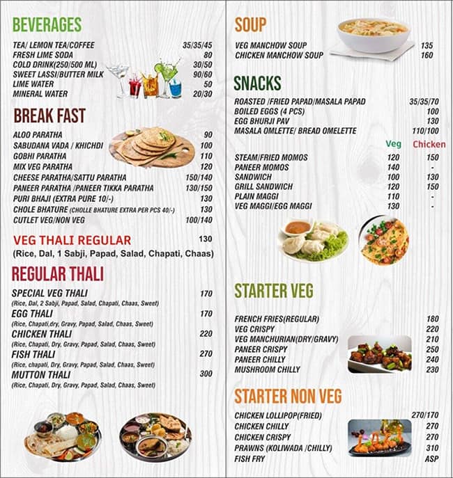 Menu of Dosa & Paratha, CBD-Belapur, Navi Mumbai