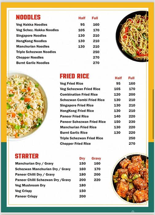Menu of The Food Club, Mira Road, Mumbai