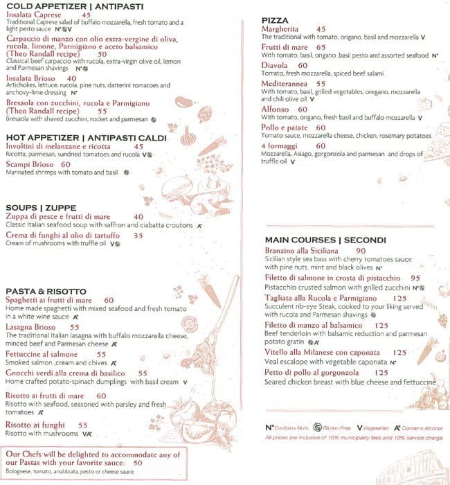 Brioso - Crowne Plaza Dubai Deira Menu - Zomato