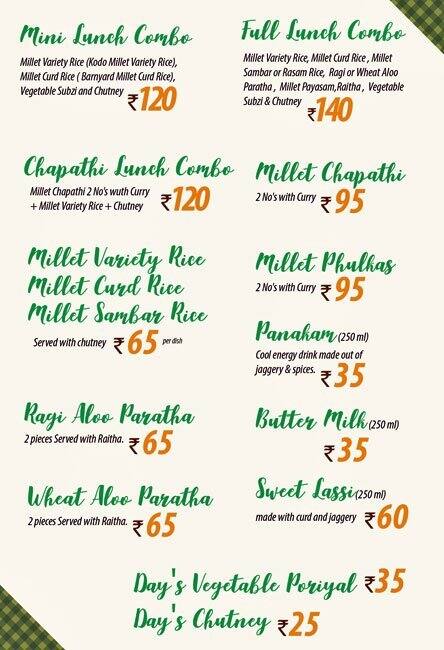 Millet Maagic Meal Menu, Menu for Millet Maagic Meal, Mylapore, Chennai ...