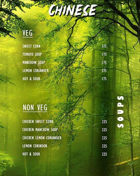 Menu of Jungle Jamboree, Rajouri Garden, New Delhi