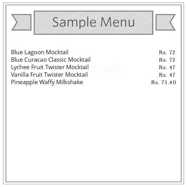 Menu at Iconic Mocktails and Milkshakes, Vijayawada