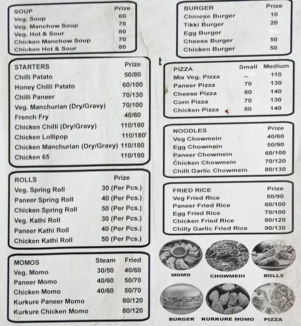 Menu of ABS Super Taste Corner, Kalkaji, New Delhi