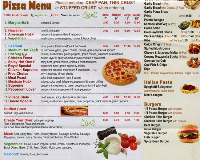 Royal Pizza Chicken Ribs Menu, Menu for Royal Pizza Chicken Ribs ...