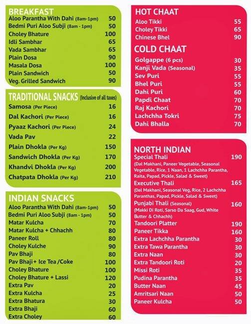 Kanha Menü, Kanha, Shastri Nagar, Jaipur için Menü - Zomato