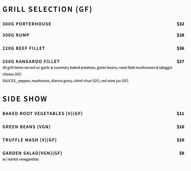 Menu at Hilton Hotel MyBar, Hilton, 264 South Rd