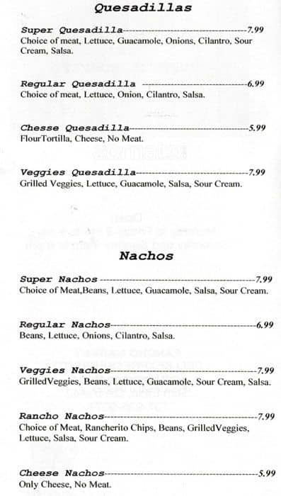 Menu at Rancho Market & Deli restaurant, Glen Ellen, 929 Madrone Rd