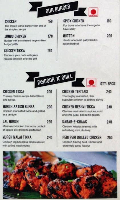 Menu at URBN Pizzeria, Delhi