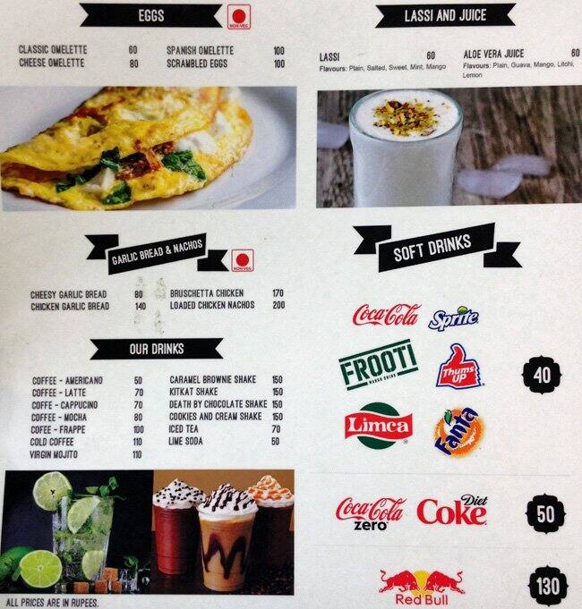 Menu at URBN Pizzeria, Delhi