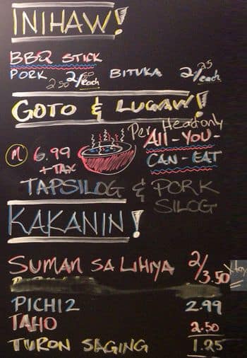 Menu at Jace Pinoy 2 restaurant, Toronto, Sheppard Ave E Unit 51