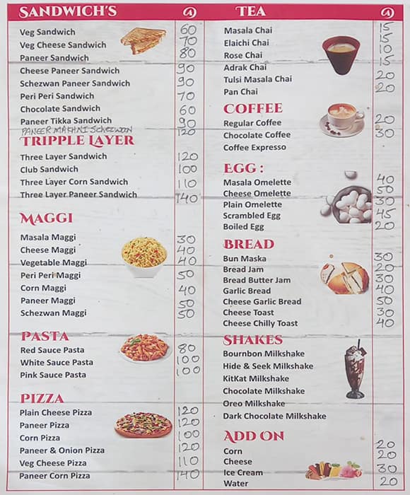 Menu of Chai Mafia, Manish Nagar, Nagpur