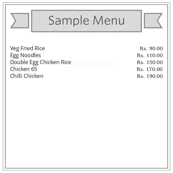 Menu of Mani Food Court, Meerpet, Hyderabad