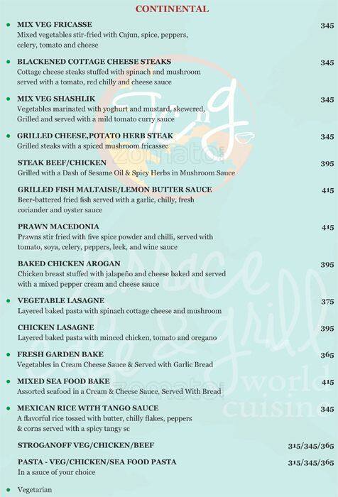 Menu at Terrace Cafe And Grill, Chennai, Shop No. 11
