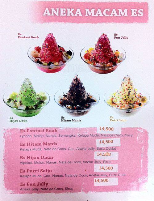 Carta del restaurante Super Penyet, Central Jakarta, Ratu Plaza Unit. G ...