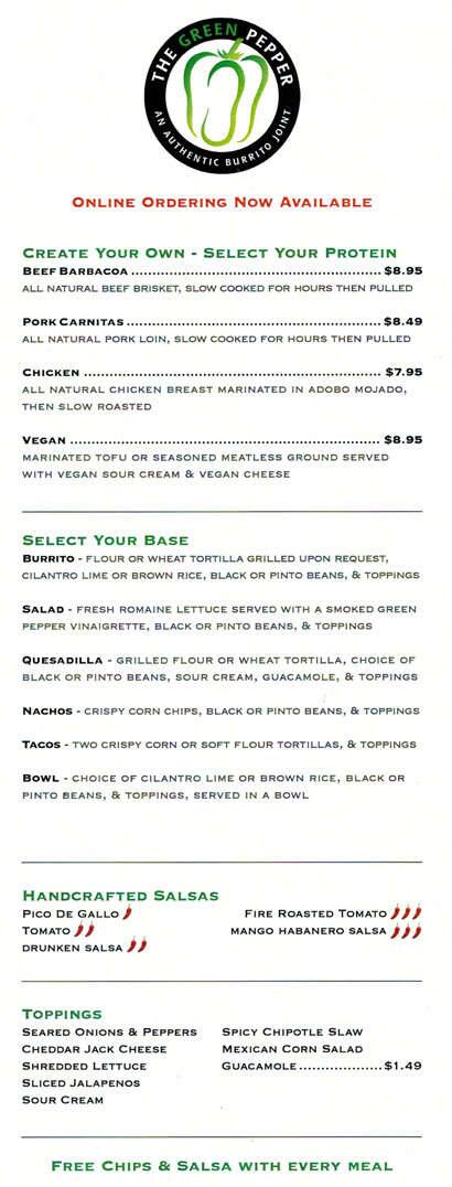 Green Pepper Menu, Menu for Green Pepper, Center Valley, Allentown ...