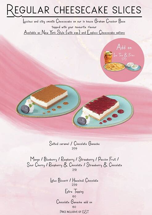 Menu at Crema, Chennai