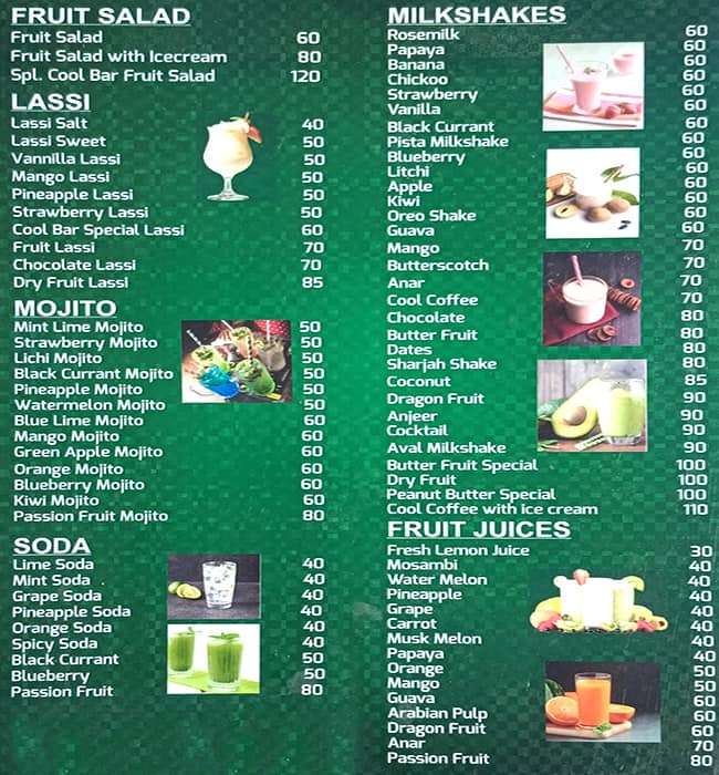 Menu at Hot & Cool bakery, Bengaluru