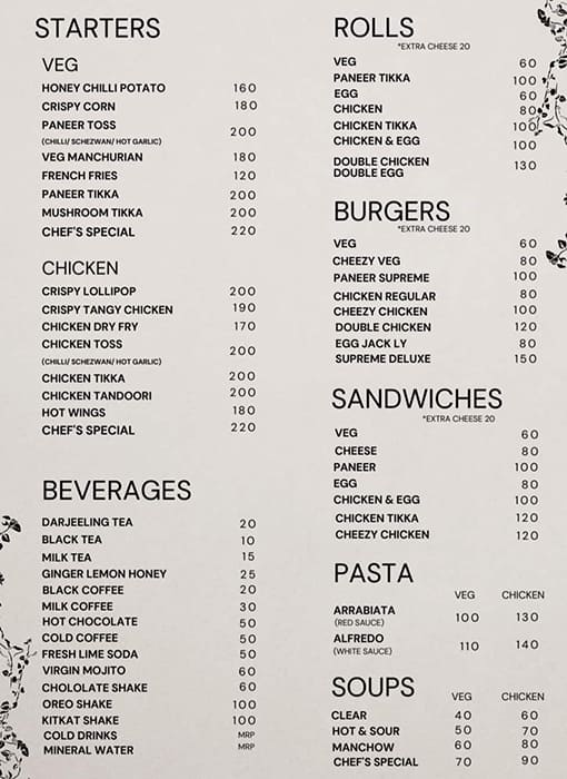 Menu at House Of Taste, Darjeeling
