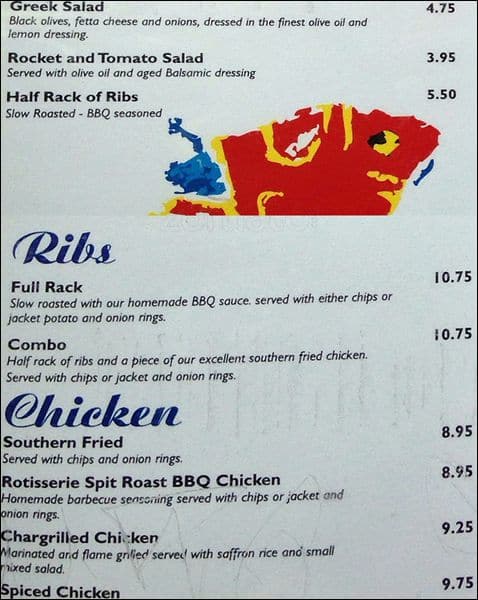 Menu at Skipjacks restaurant, Harrow