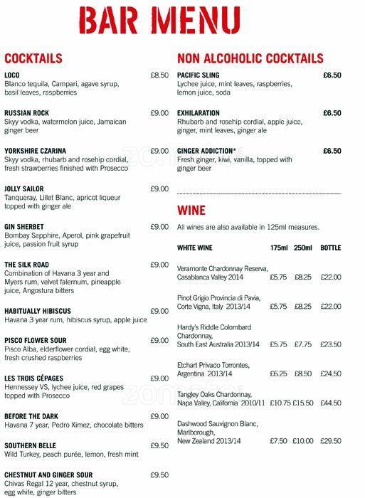 Menu at Afternoon tea at Radisson Blu Edwardian Heathrow pub & bar, London