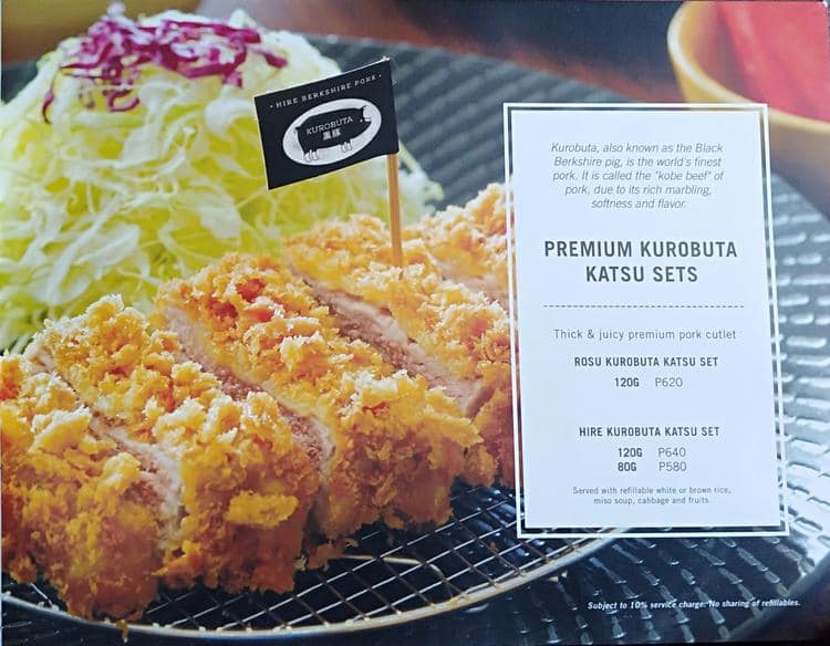 Menu at Yabu: House of Katsu SM Aura restaurant, Taguig