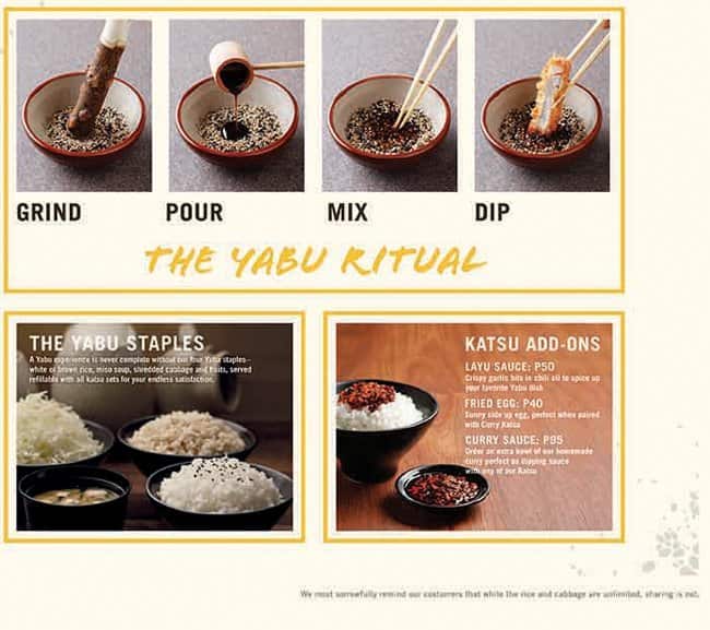 Yabu Menu, Menu for Yabu, Glorietta Complex, Makati City - Zomato ...