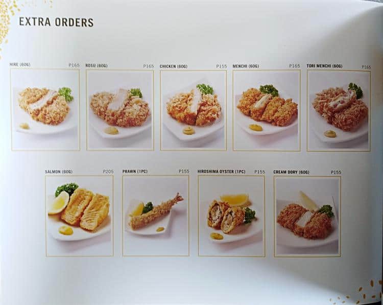 Menu at Yabu restaurant, Taguig, G3W3+8FJ