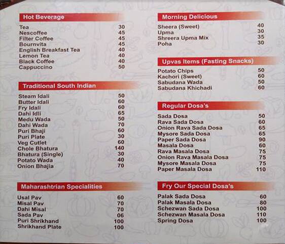 Menu at Mulchand Pure Veg Restaurant, Pune