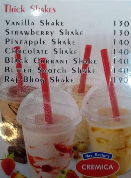 Menu at Mrs.Bector's Cremica, Ludhiana
