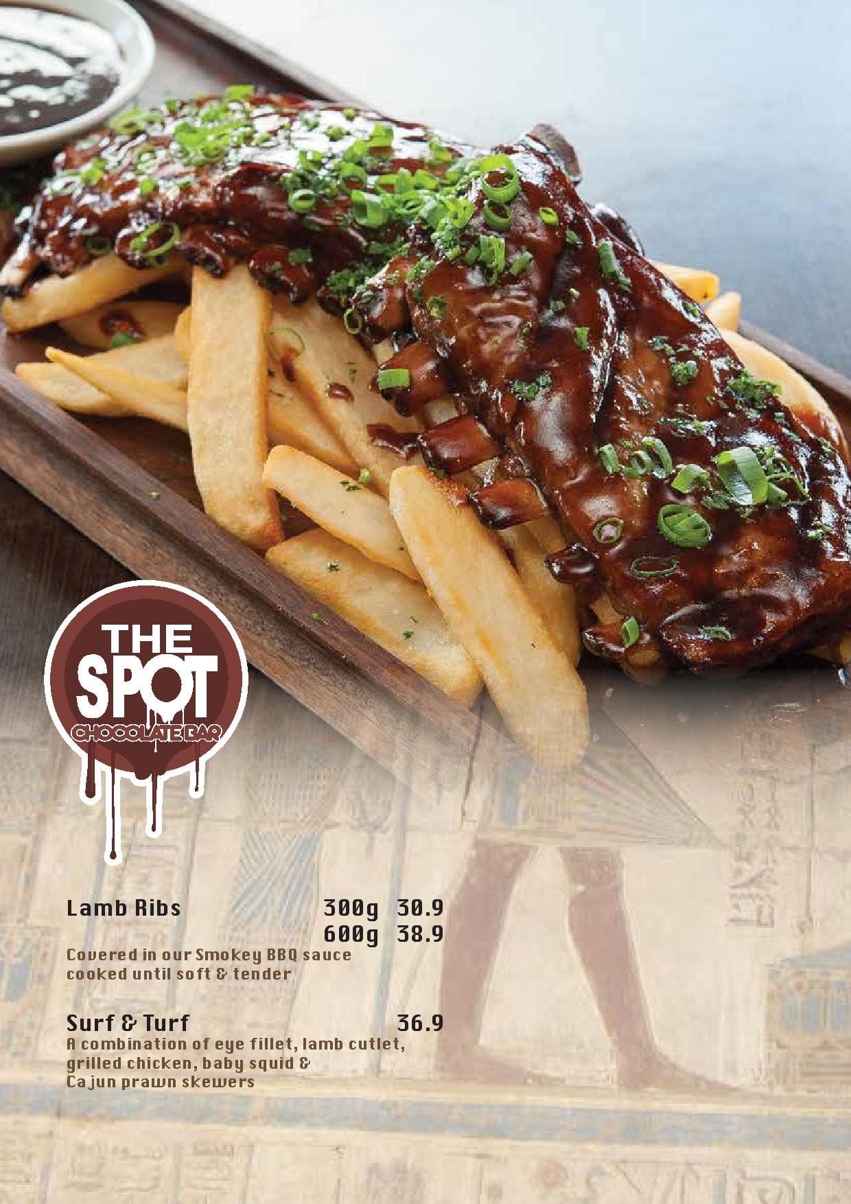 Menu at The Spot restaurant, Liverpool, 333A Macquarie St