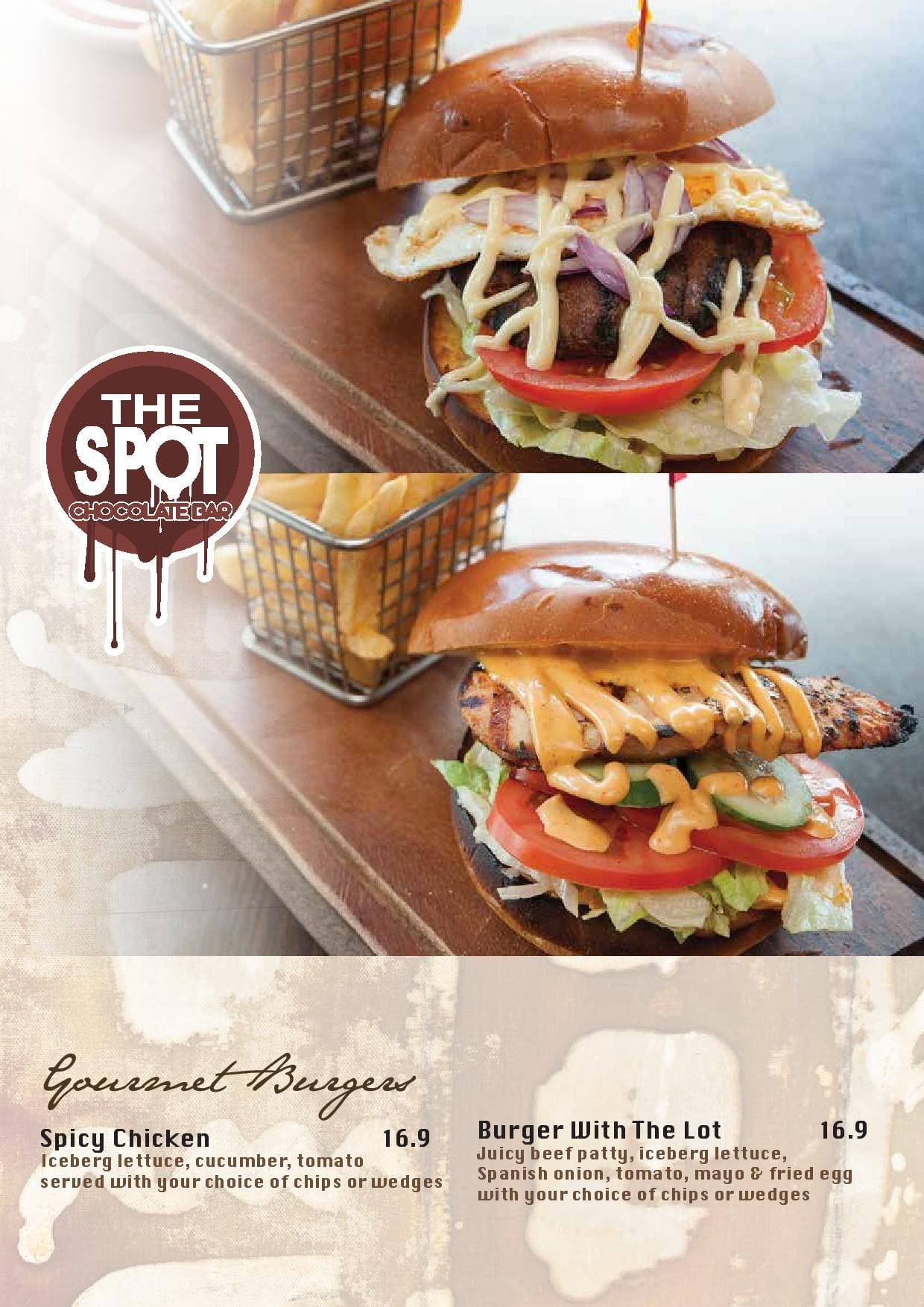 Menu at The Spot restaurant, Liverpool, 333A Macquarie St