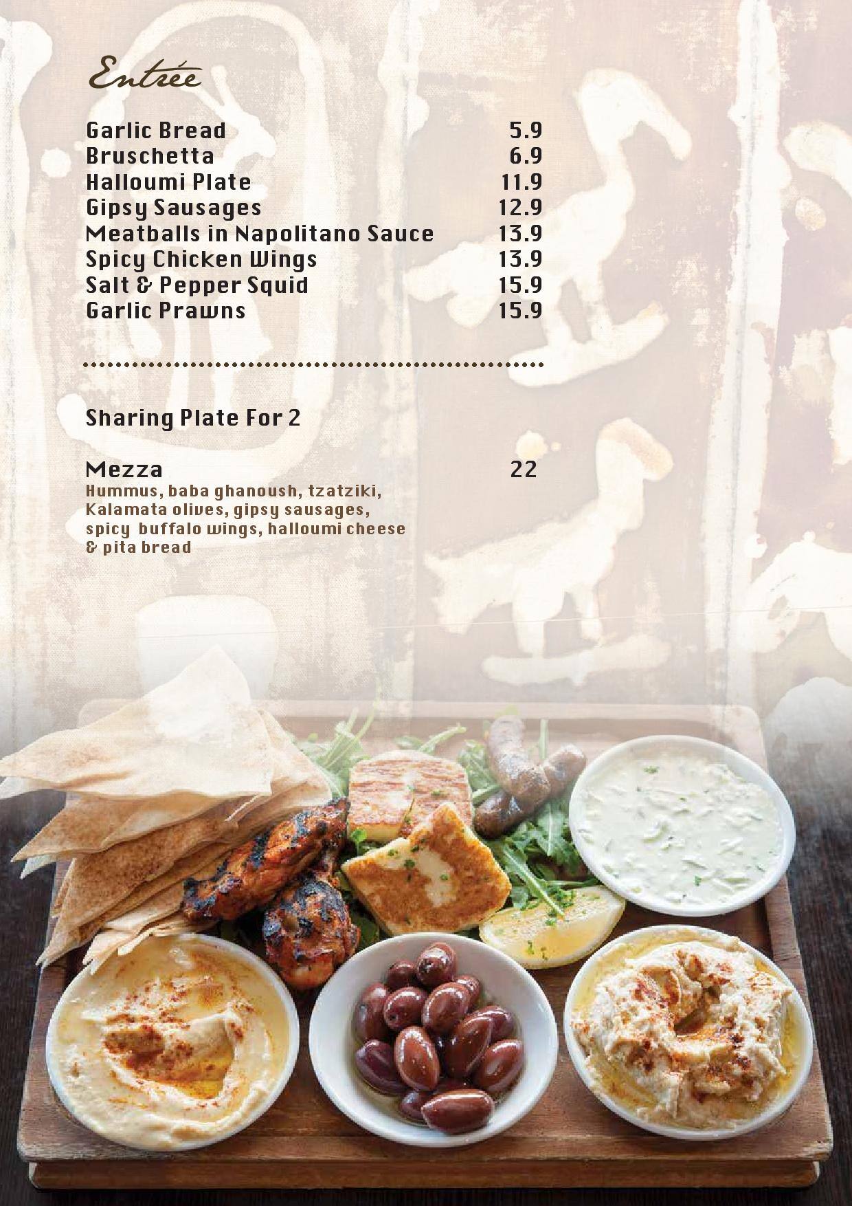 Menu at The Spot restaurant, Liverpool, 333A Macquarie St