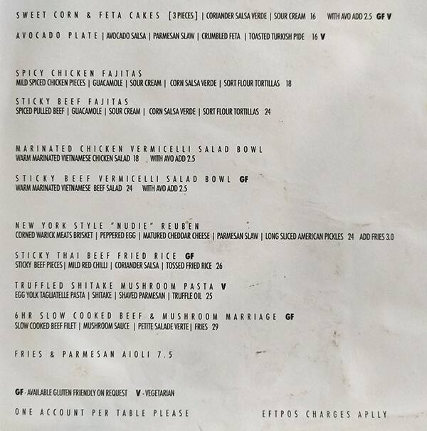 Menu at Flute Cafe, Greenslopes, Shop 4/380 Cavendish Rd