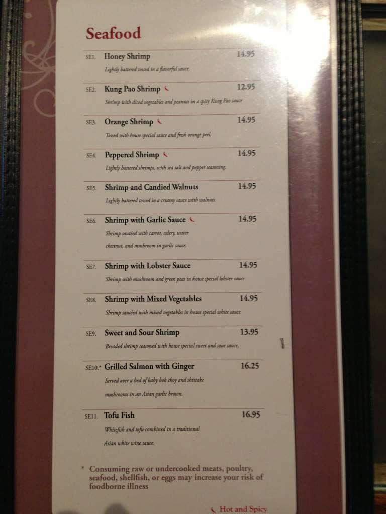 Menu at Bambu Asian Restaurant, Houghton