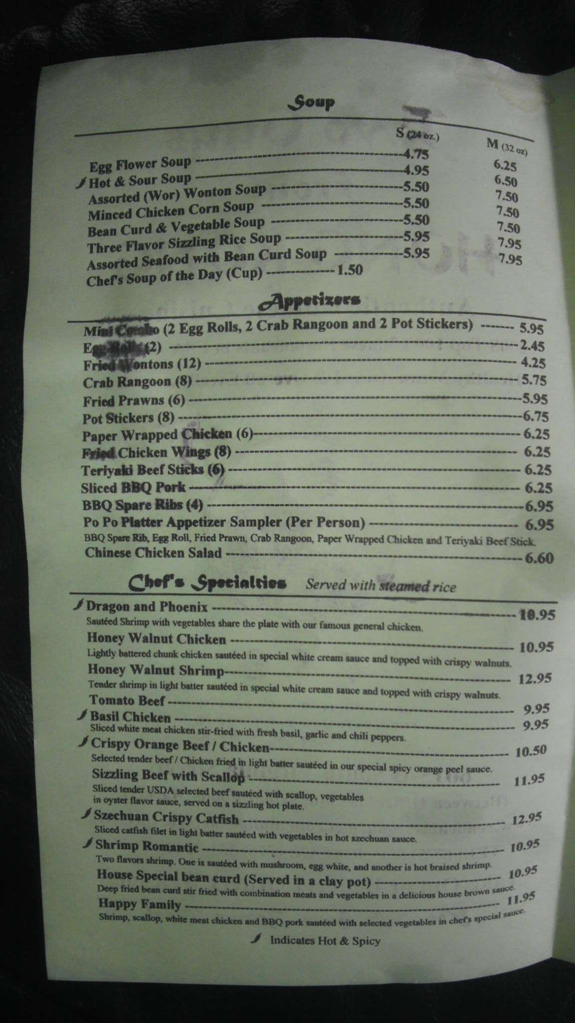 Menu at Two Guys from Hong Kong restaurant, Reno, S Virginia St