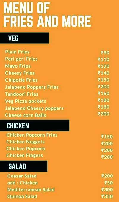 Menu at 7sis momos and more, Mumbai