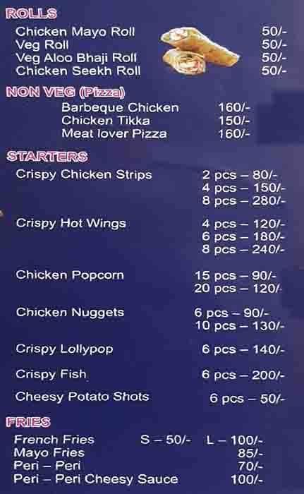 Menu of The Burger House, Near Andheri West Station, Mumbai