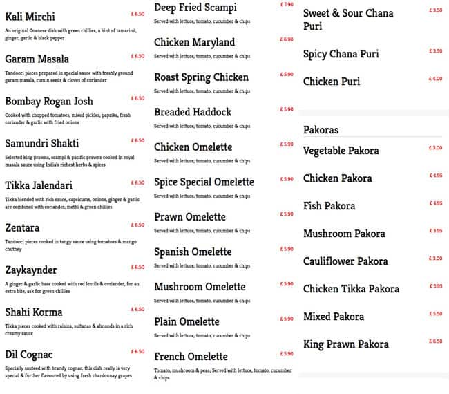 Menu at Bistecca restaurant, Rutherglen