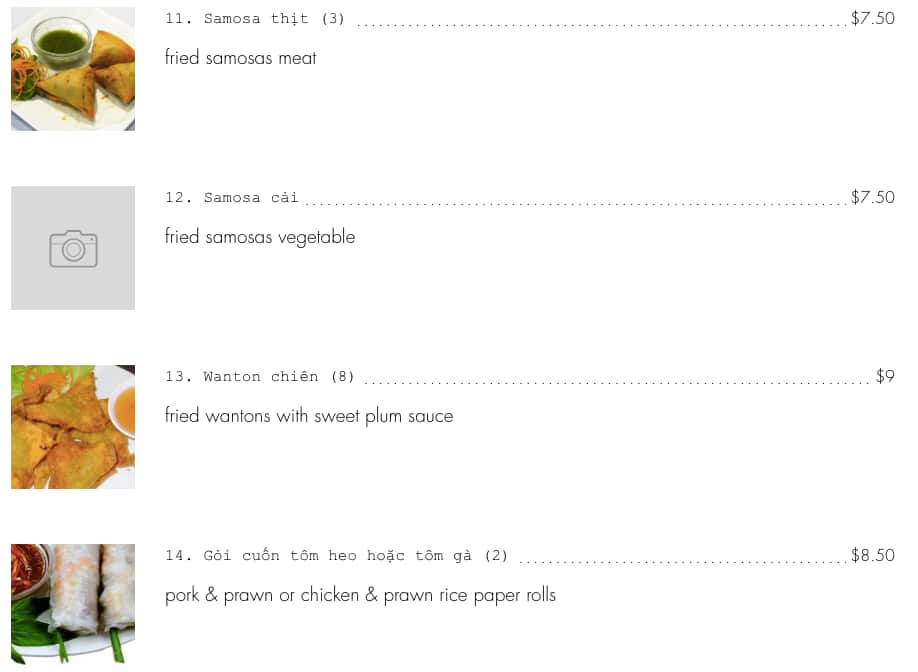 Menu at LiDo Restaurant, Perth