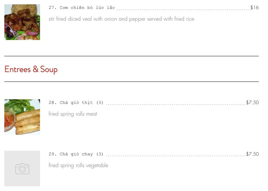 Menu at LiDo Restaurant, Perth