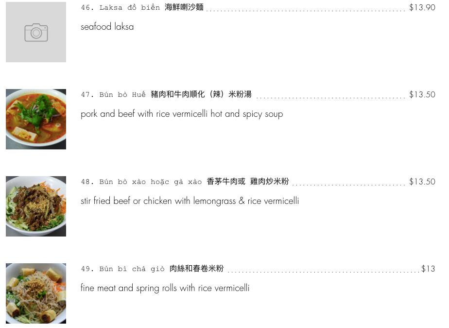 Menu at LiDo Restaurant, Perth