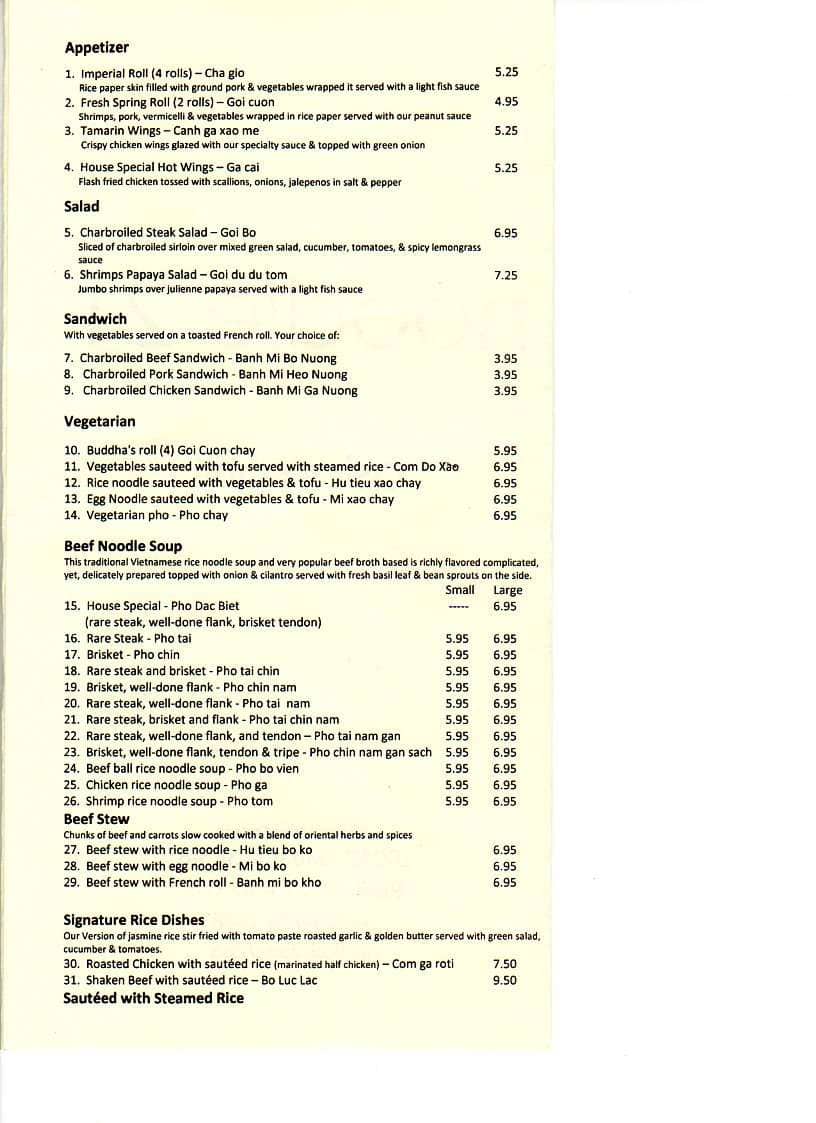 Menu at Noodle 21 restaurant, Redlands