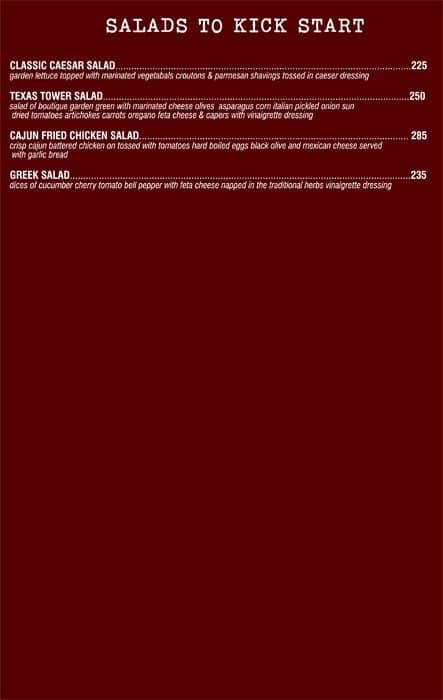 Texas Tower Menu, Menu for Texas Tower, Kharadi, Pune - Zomato