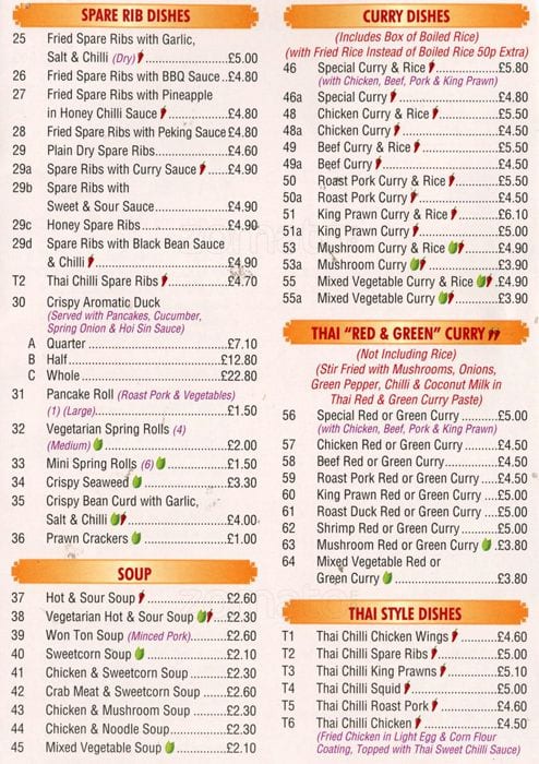 Menu at New China Takeaway restaurant, London, 104 Norwood High St